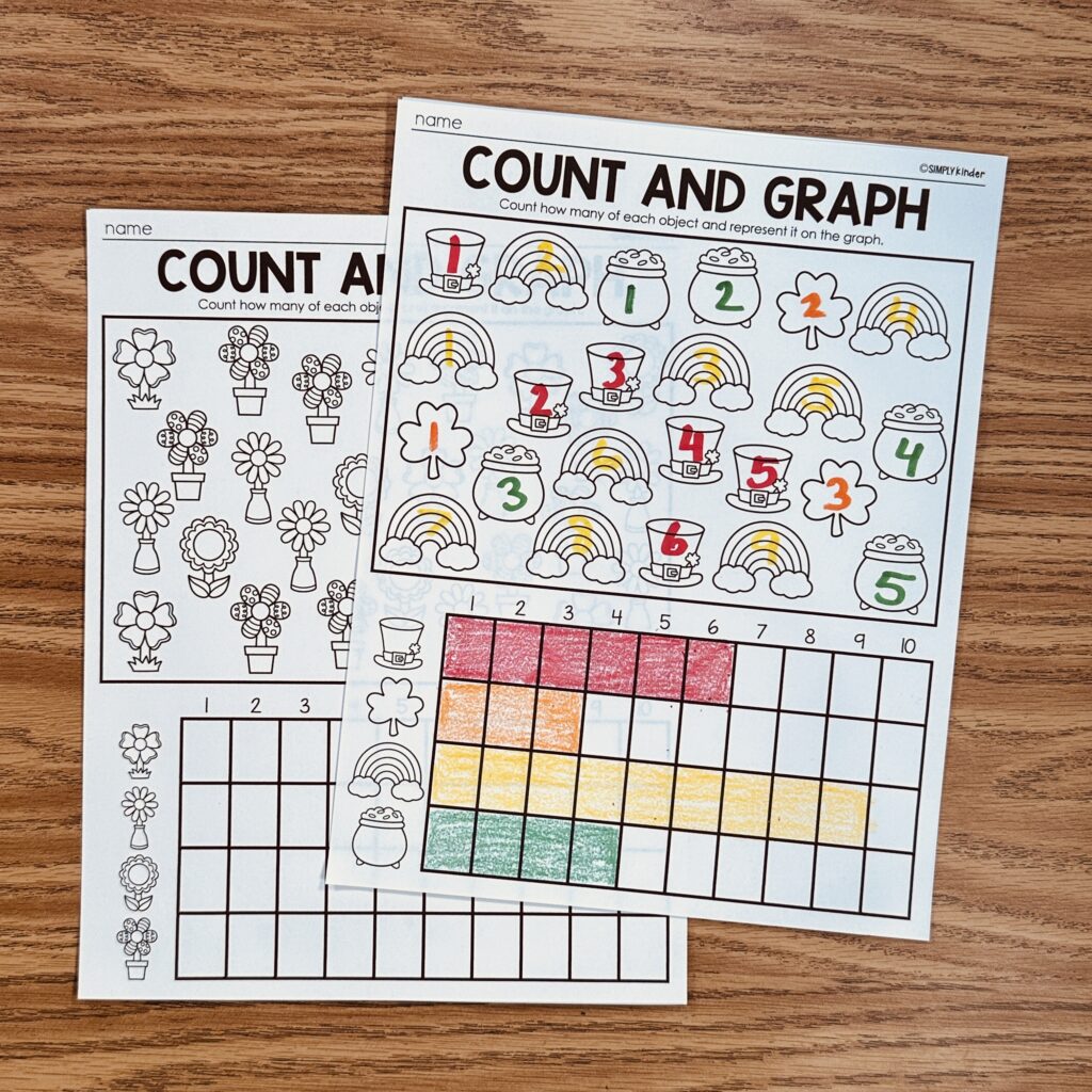 March Graphing Printables - Simply Kinder + Printable Membership