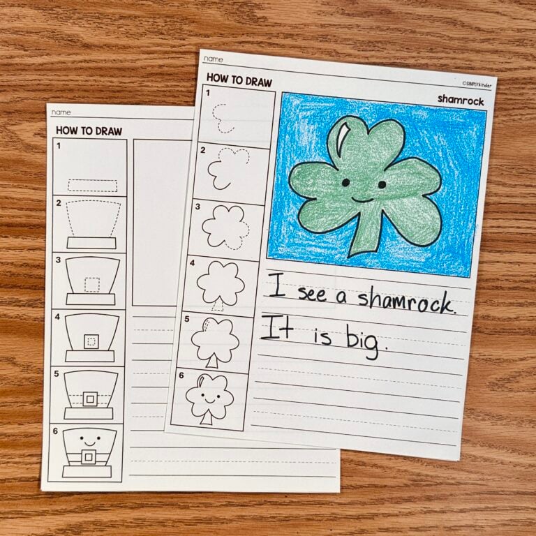 March Directed Drawing Printables - Simply Kinder + Printable Membership