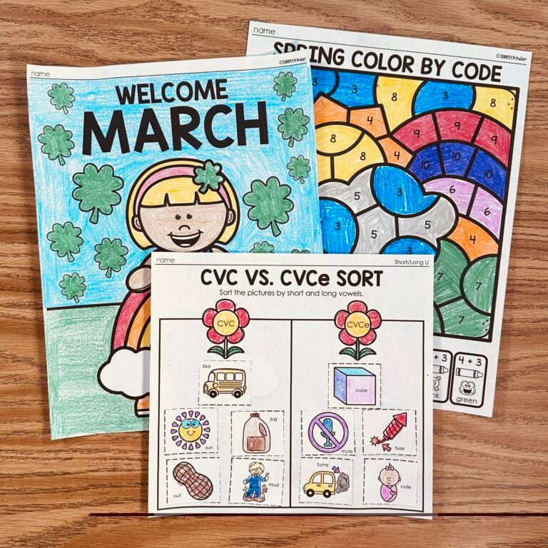 March No Prep Printables - Simply Kinder + Printable Membership