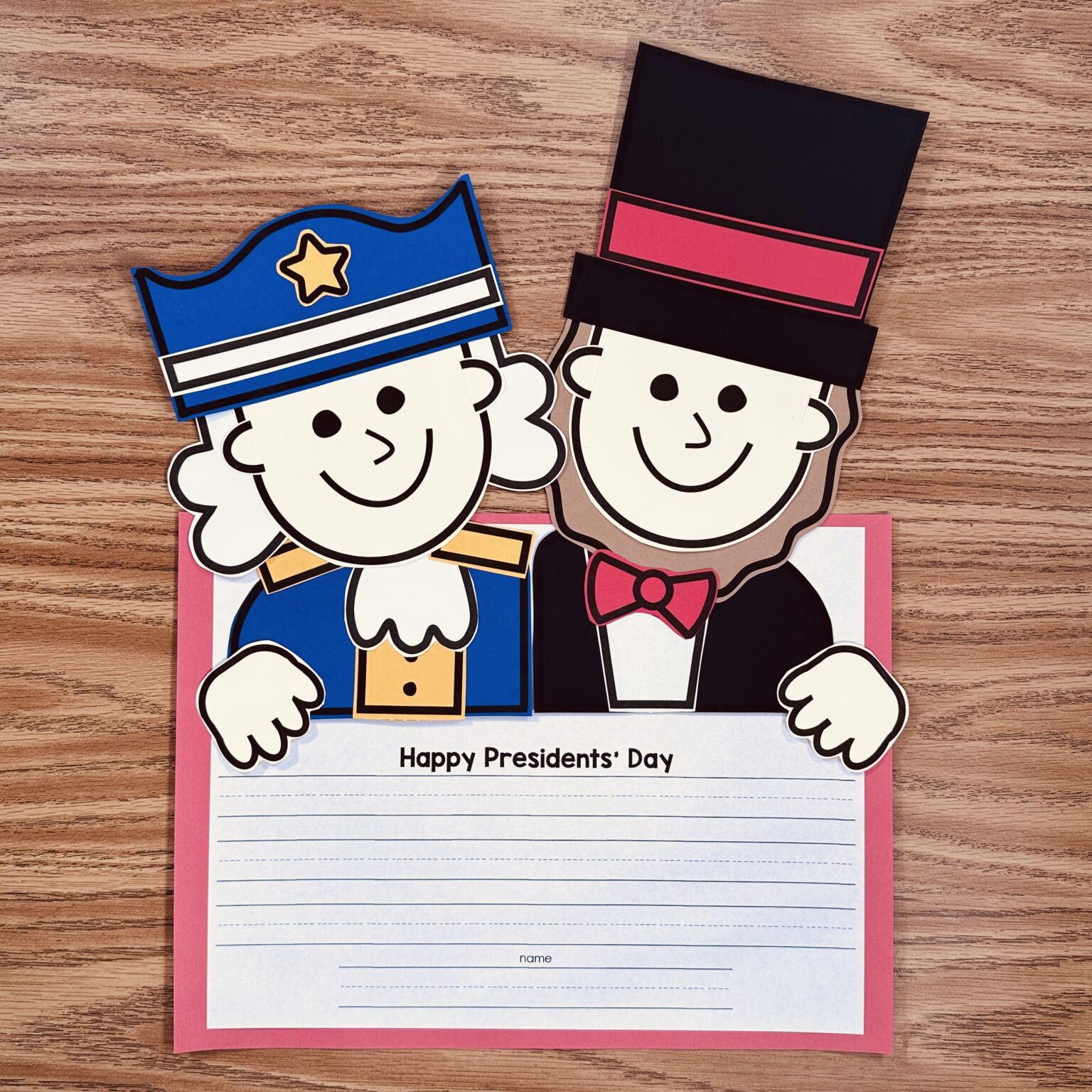 Abraham Lincoln & George Washington Presidents' Day Craft - Simply ...