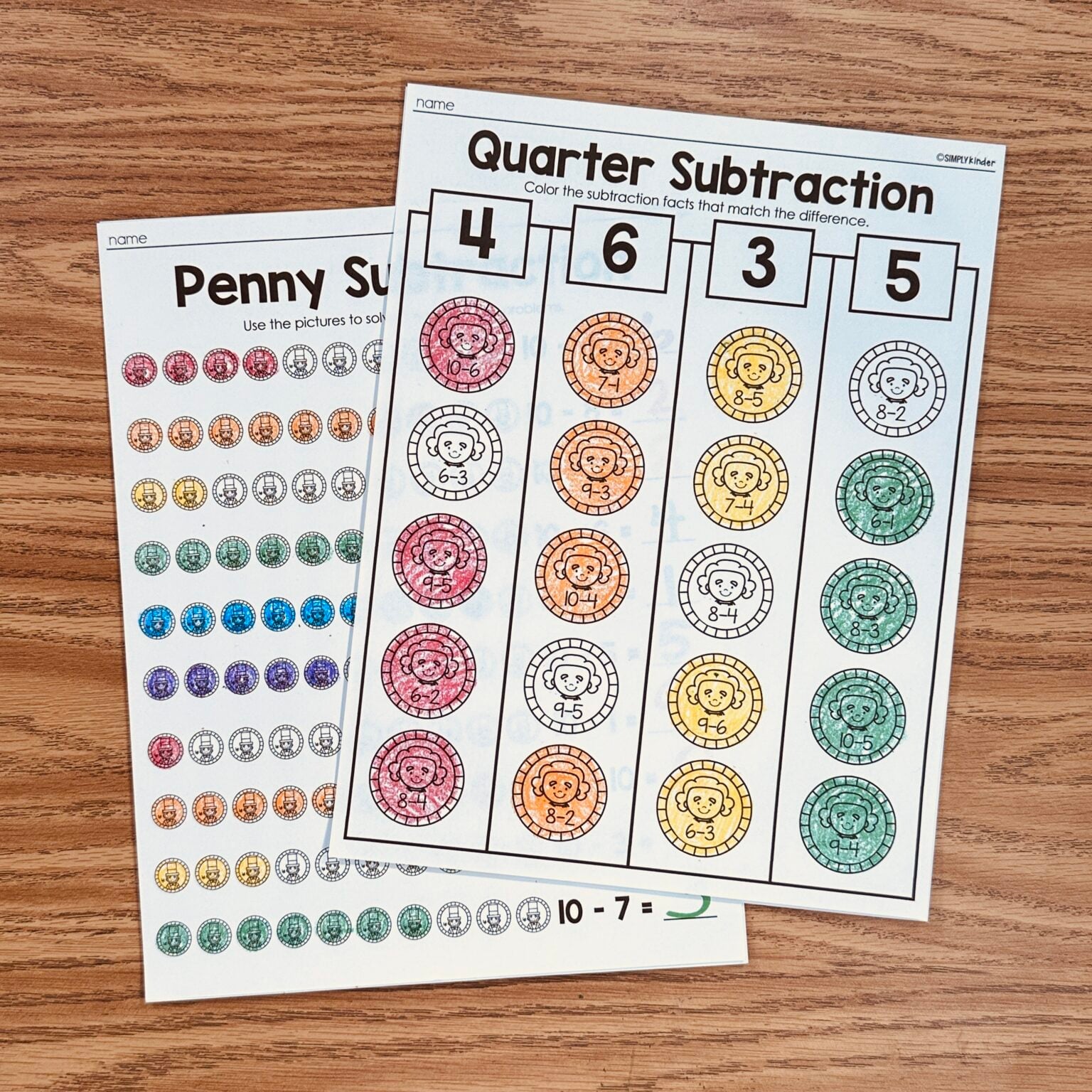 Presidents Day Subtraction Printables - Simply Kinder + Printable ...