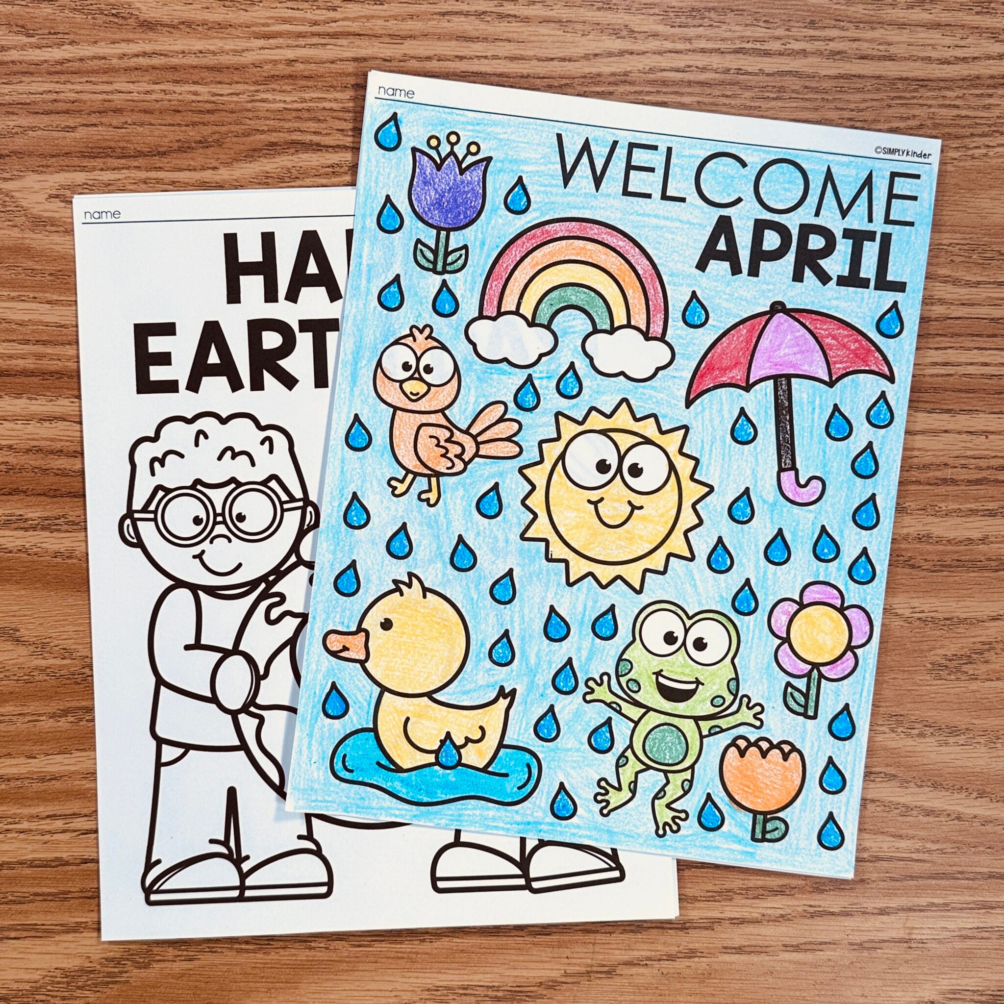 April Cover Page For No Prep Packet - Simply Kinder + Printable Membership