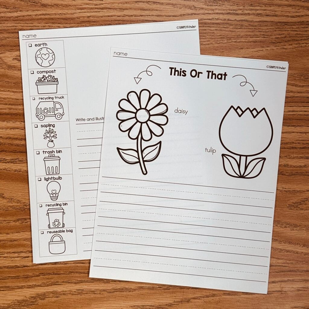 April Writing Printables - Simply Kinder + Printable Membership