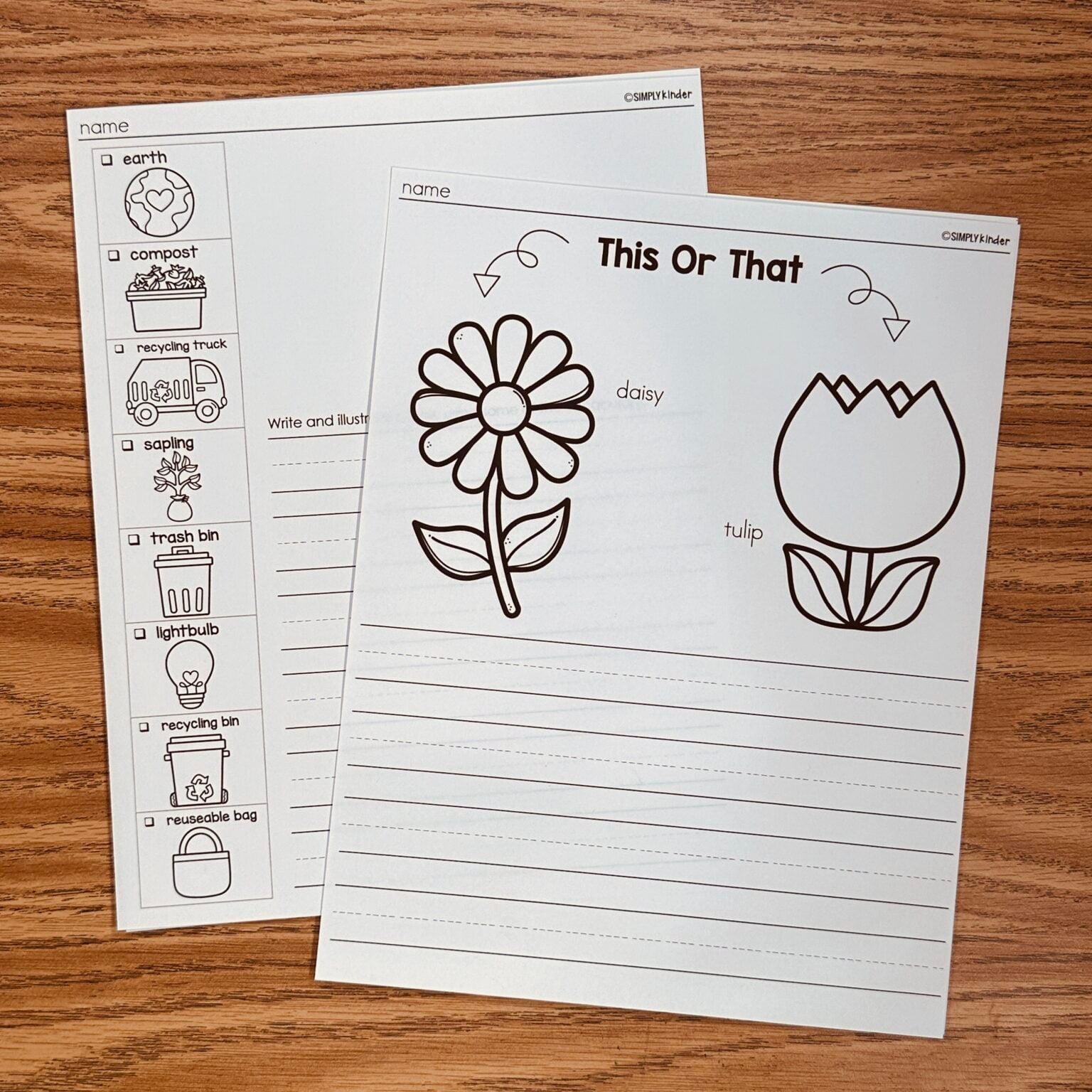 April Writing Printables - Simply Kinder + Printable Membership