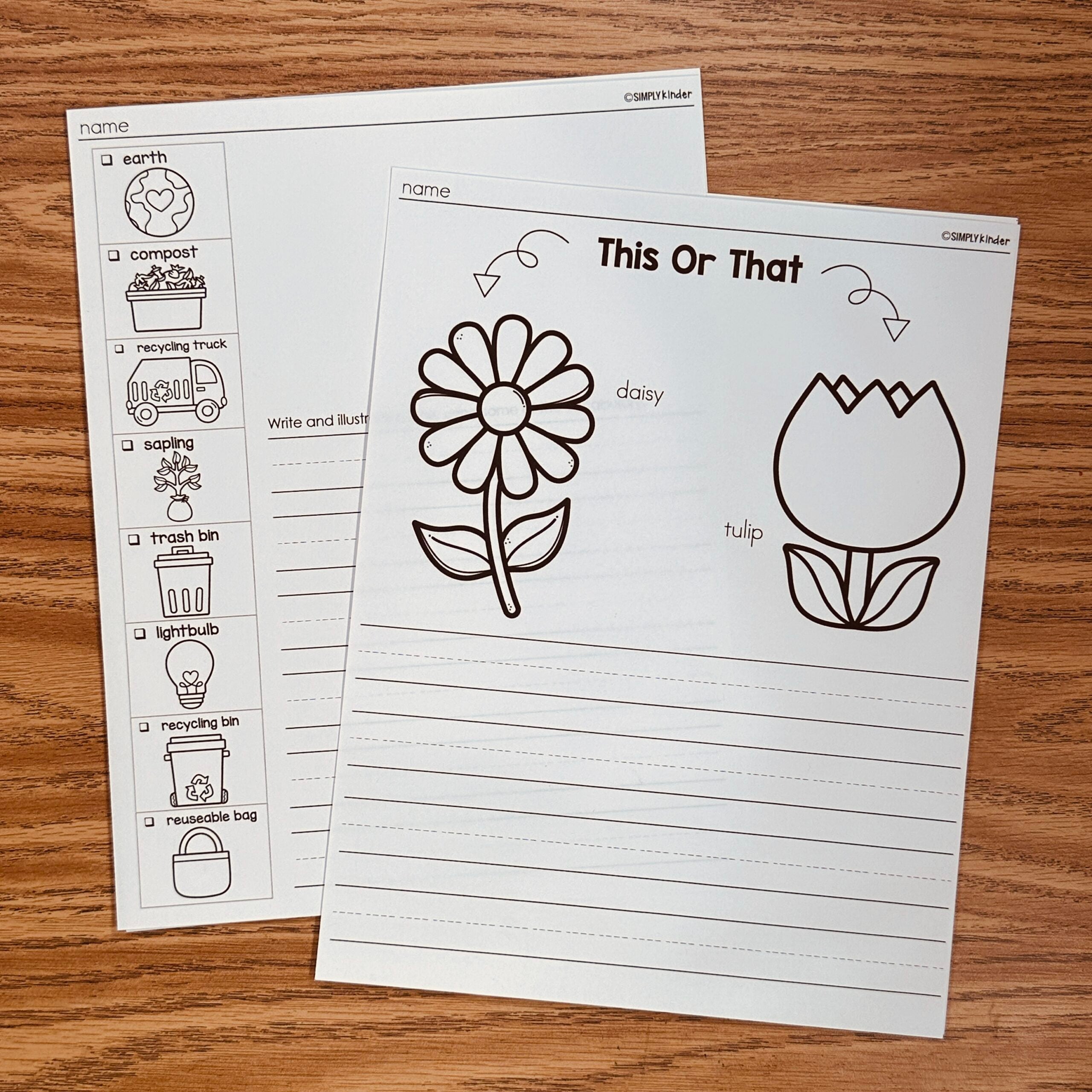 April Writing Printables - Simply Kinder + Printable Membership