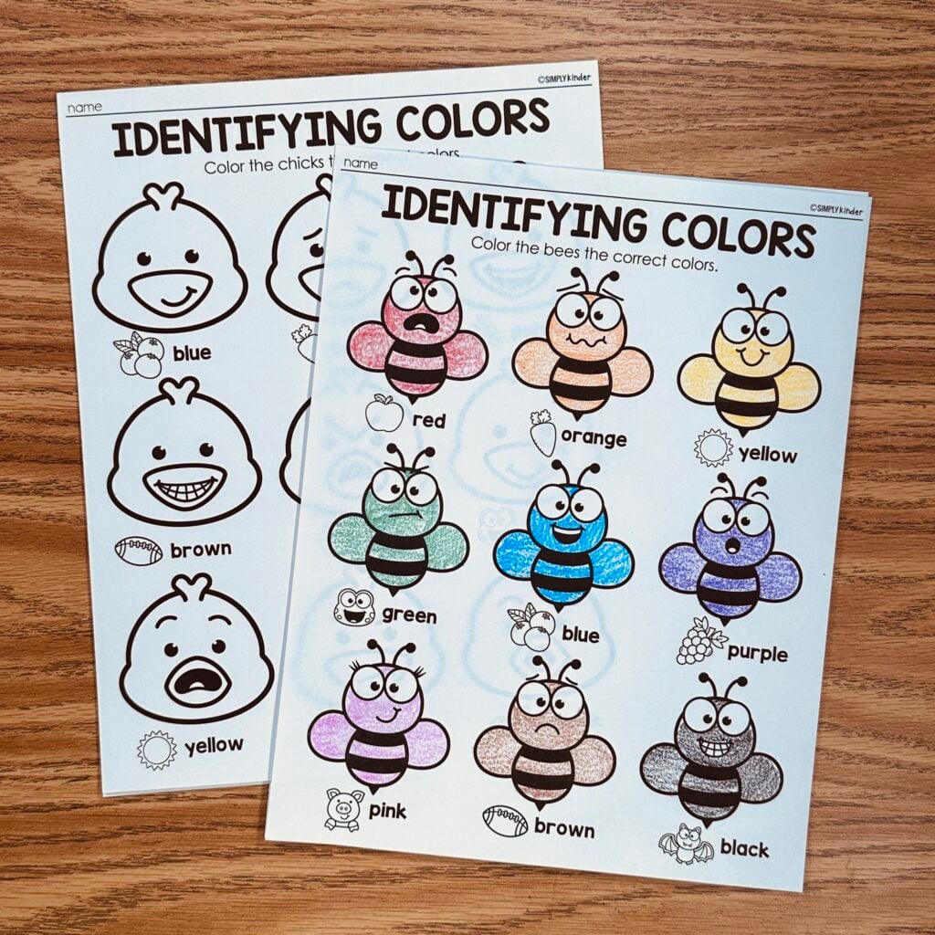 April Colors Printables - Simply Kinder + Printable Membership