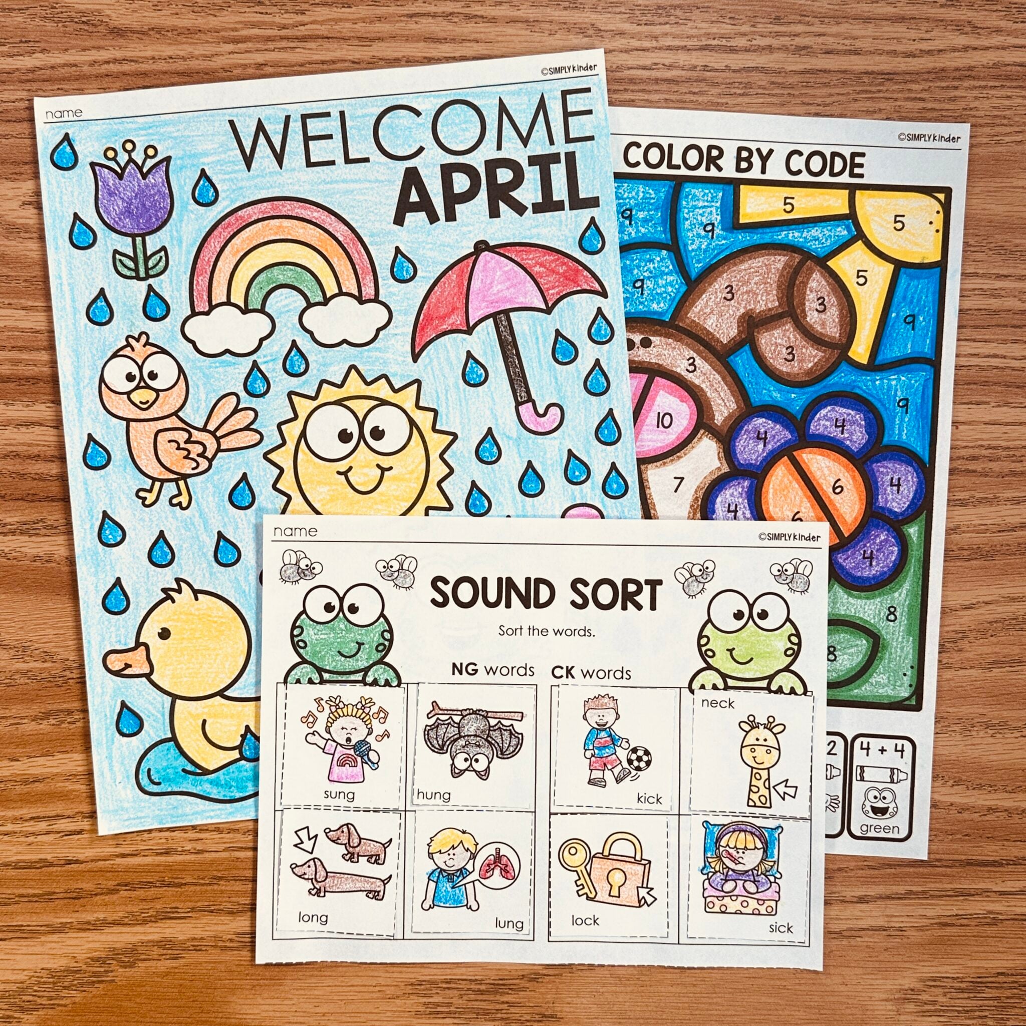 April No Prep Printables - Simply Kinder + Printable Membership