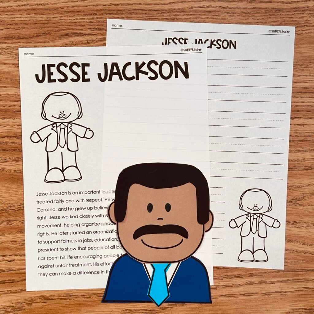 Jesse Jackson Craft and Reports - Simply Kinder + Printable Membership