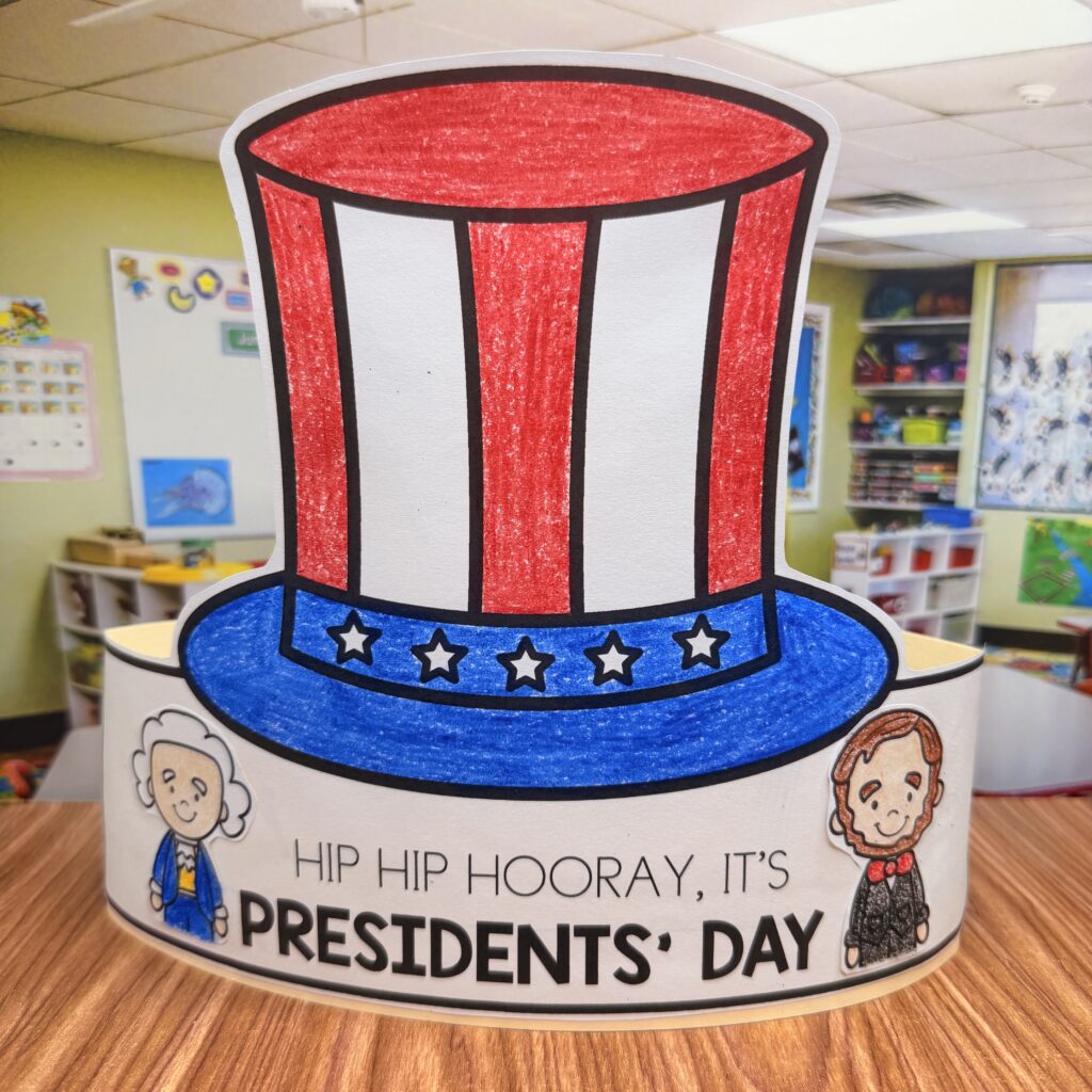 Presidents Day Hat Craft Printable - Simply Kinder + Printable Membership