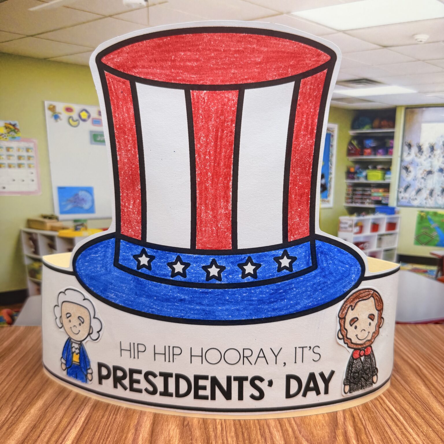 Presidents Day Hat Craft Printable - Simply Kinder + Printable Membership