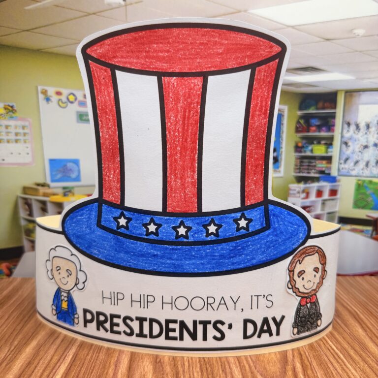 Presidents Day Hat Craft Printable - Simply Kinder + Printable Membership