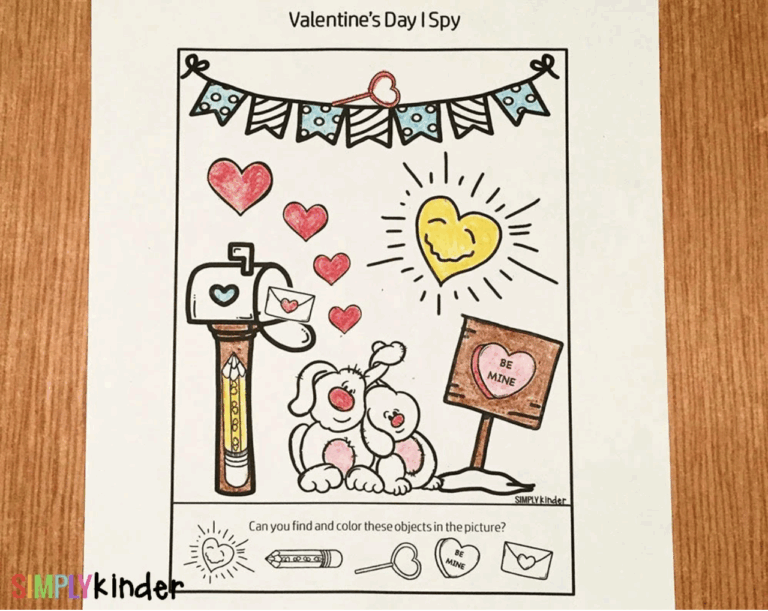 Valentine's Day I-Spy - Simply Kinder + Printable Membership