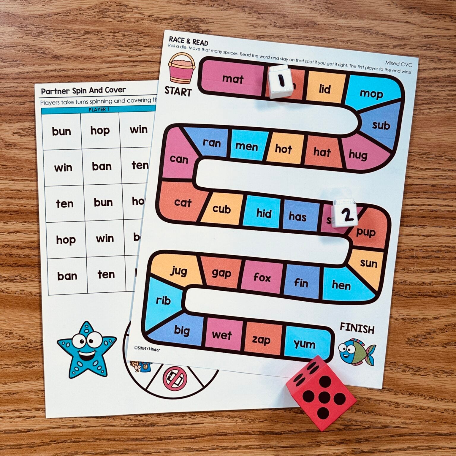 Summer CVC No Prep Games - Simply Kinder + Printable Membership