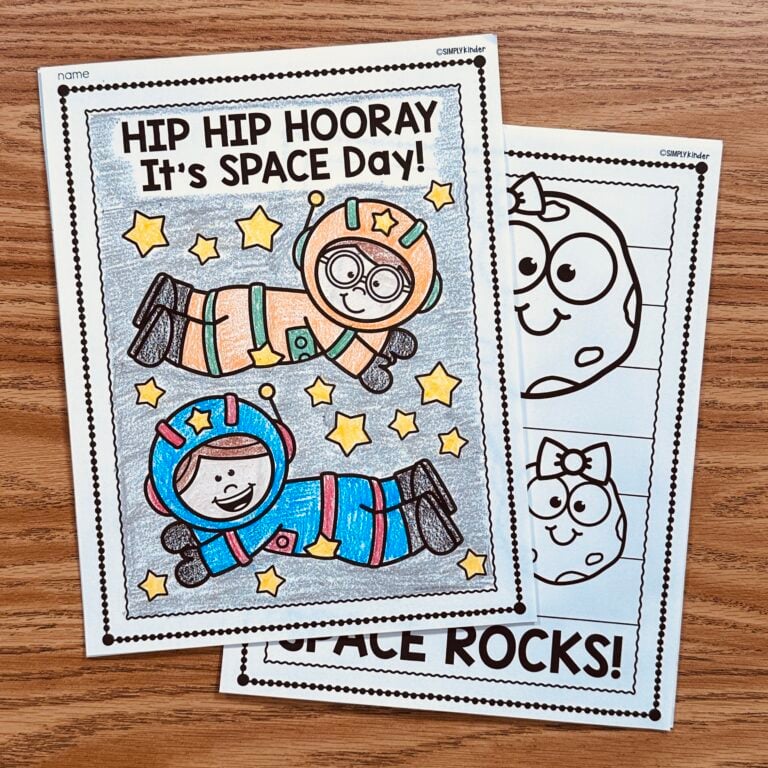 Space Printables - Cover Pages - Simply Kinder + Printable Membership