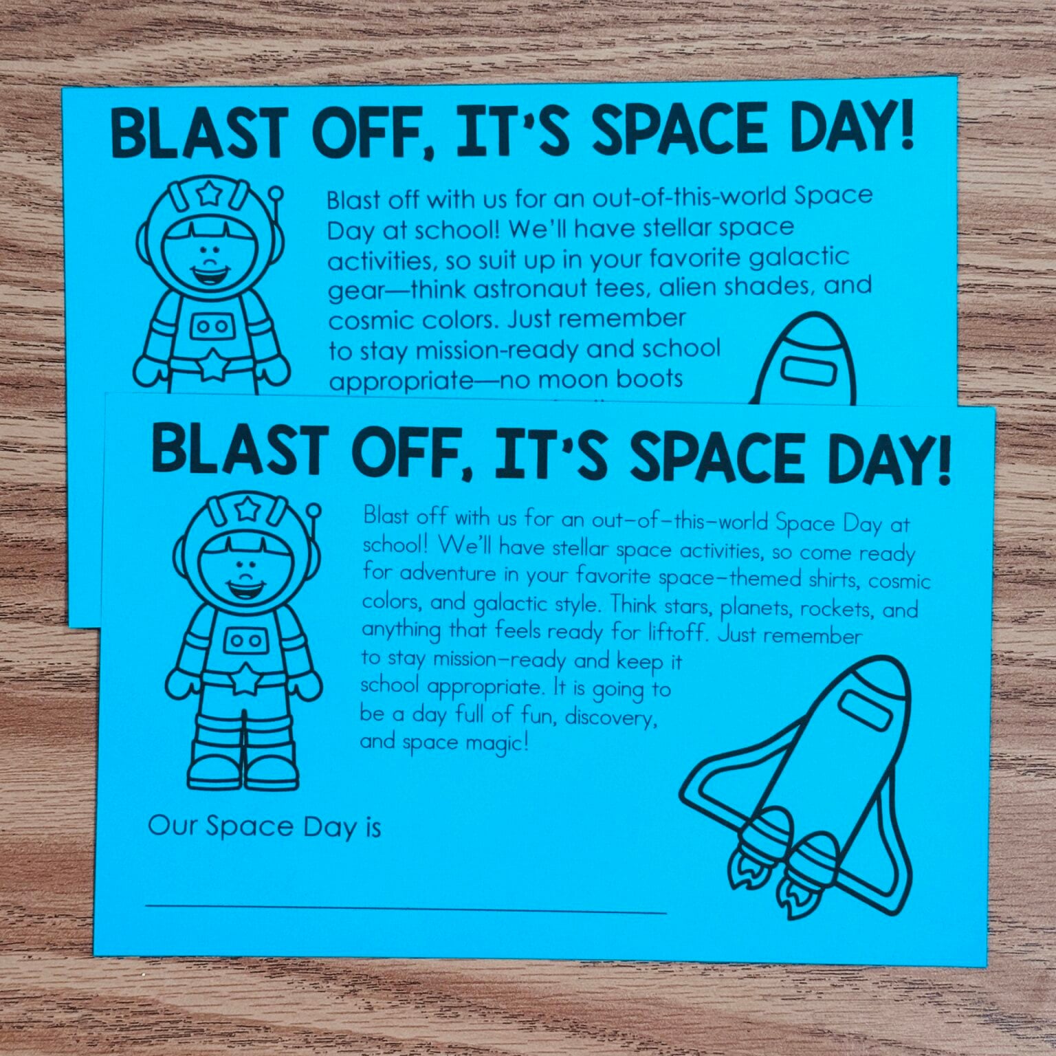 Space Day Flyer - Simply Kinder + Printable Membership