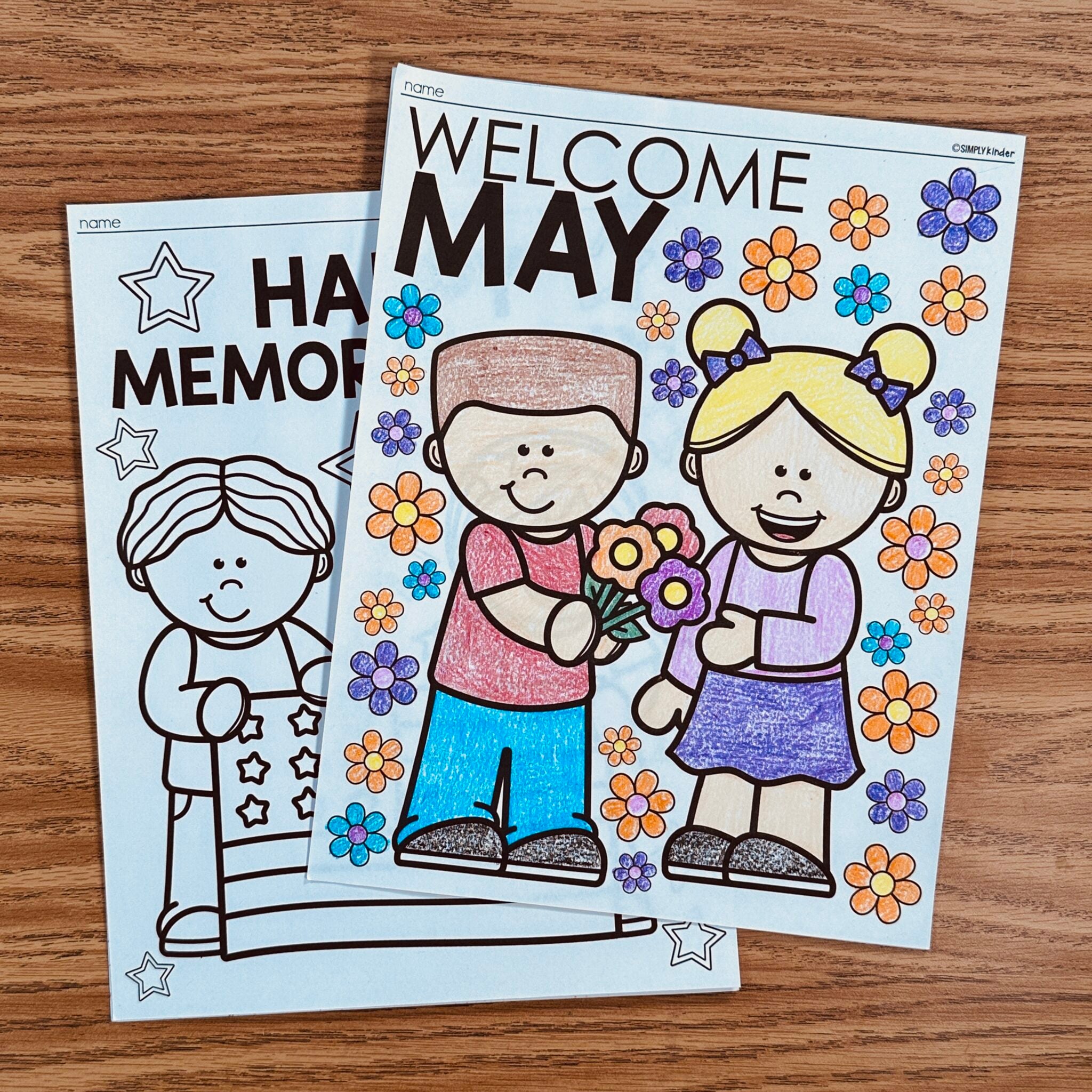 May Cover Page For No Prep Packet - Simply Kinder + Printable Membership