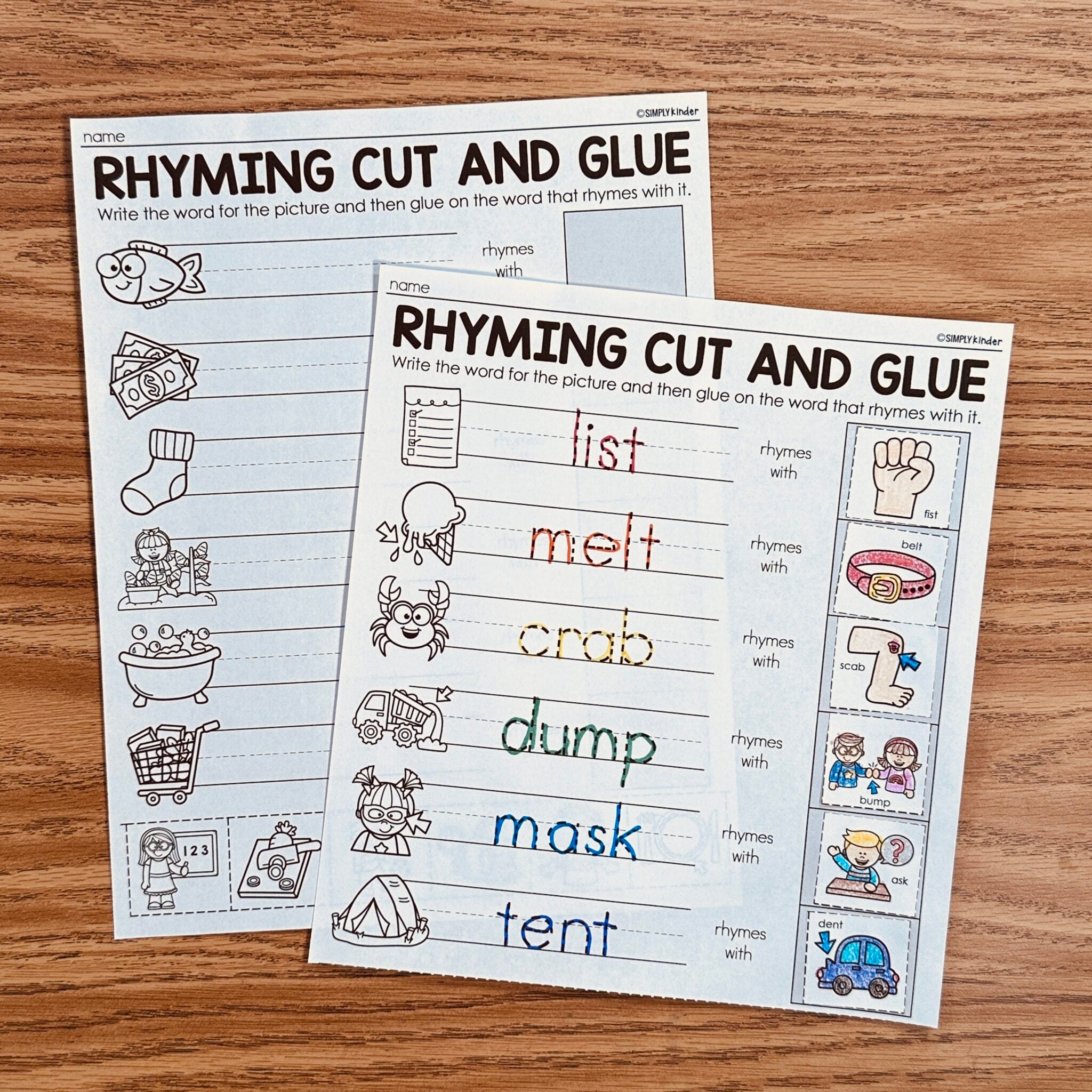 May Rhyming Printables - Simply Kinder + Printable Membership