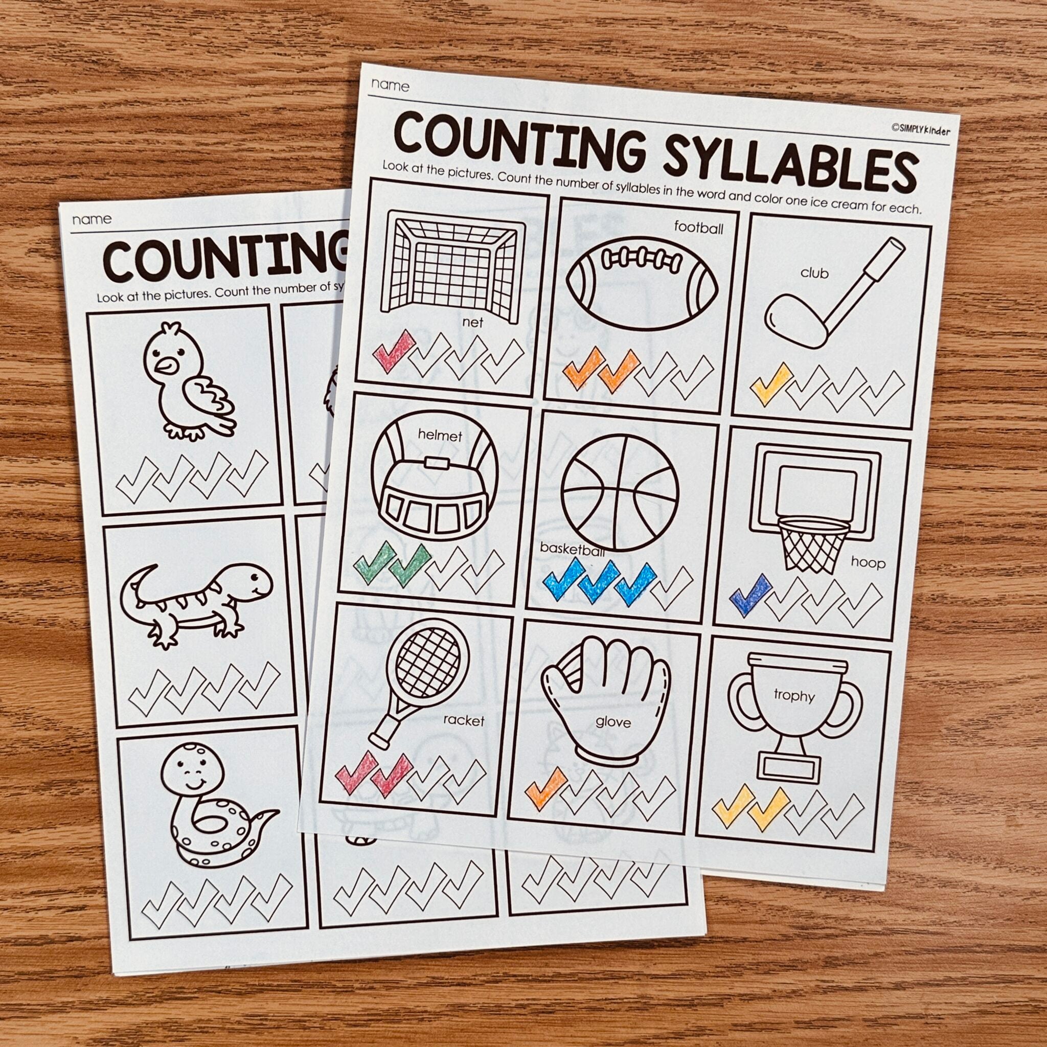 May Syllables Printables - Simply Kinder + Printable Membership