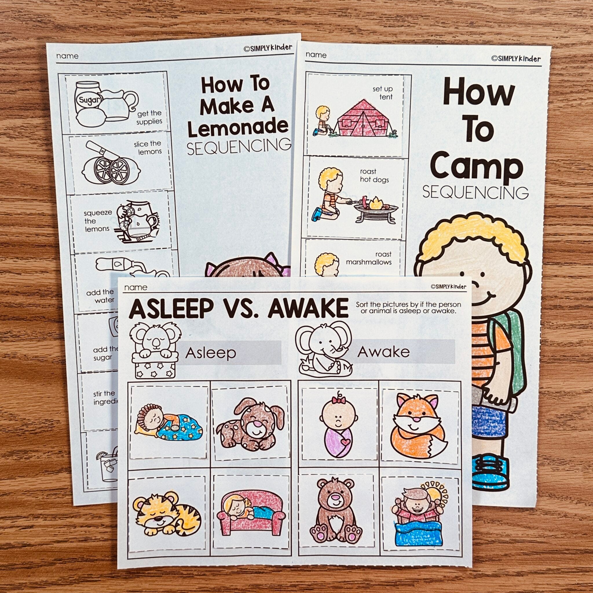 May Sequencing And Sorting Printables - Simply Kinder + Printable ...