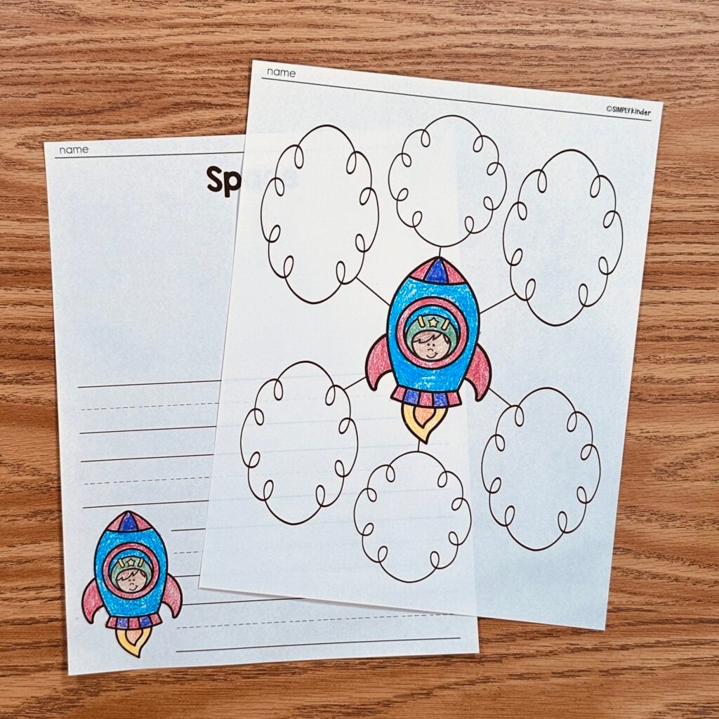 Space Writing Printables - Simply Kinder + Printable Membership