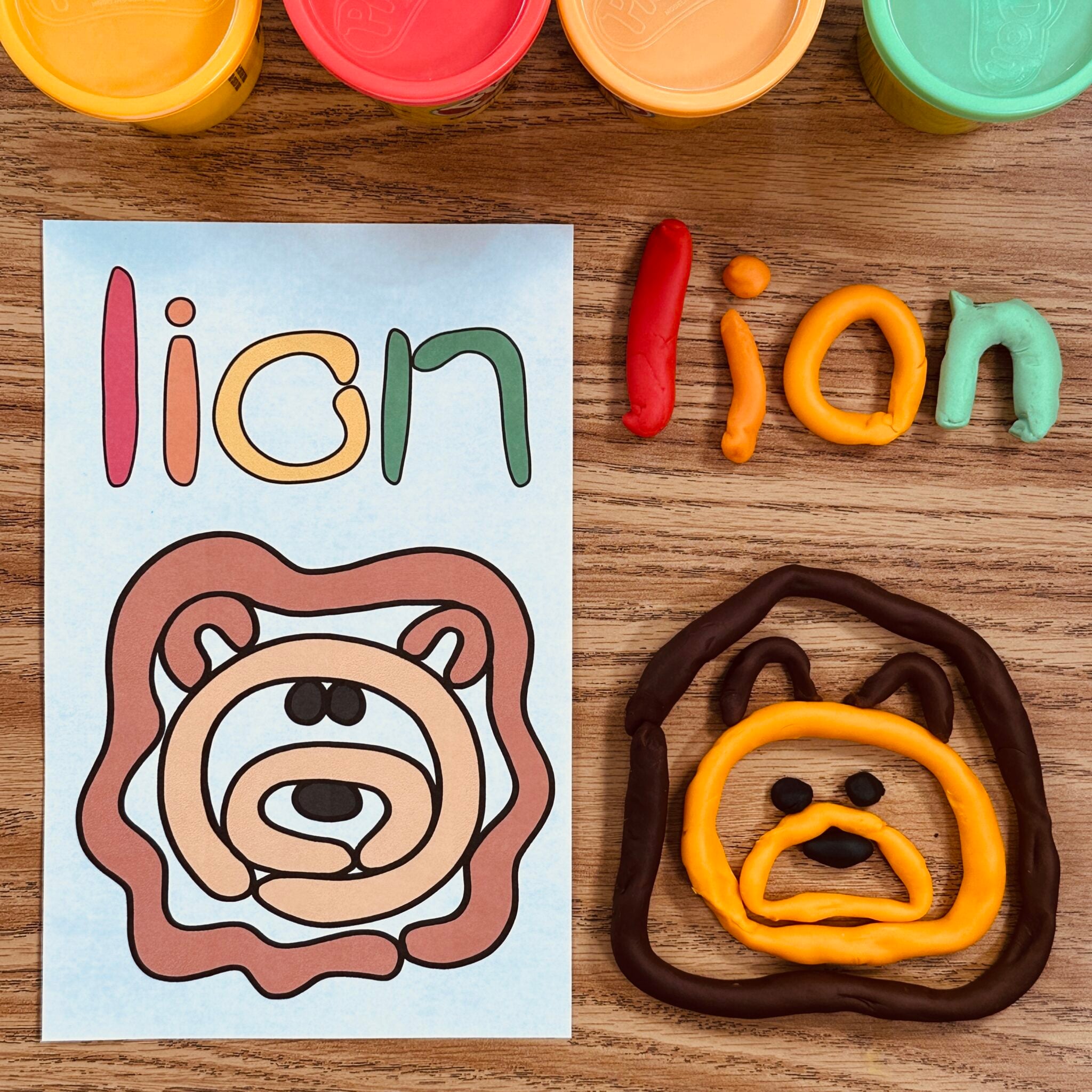 Safari Play Dough Center - Simply Kinder + Printable Membership