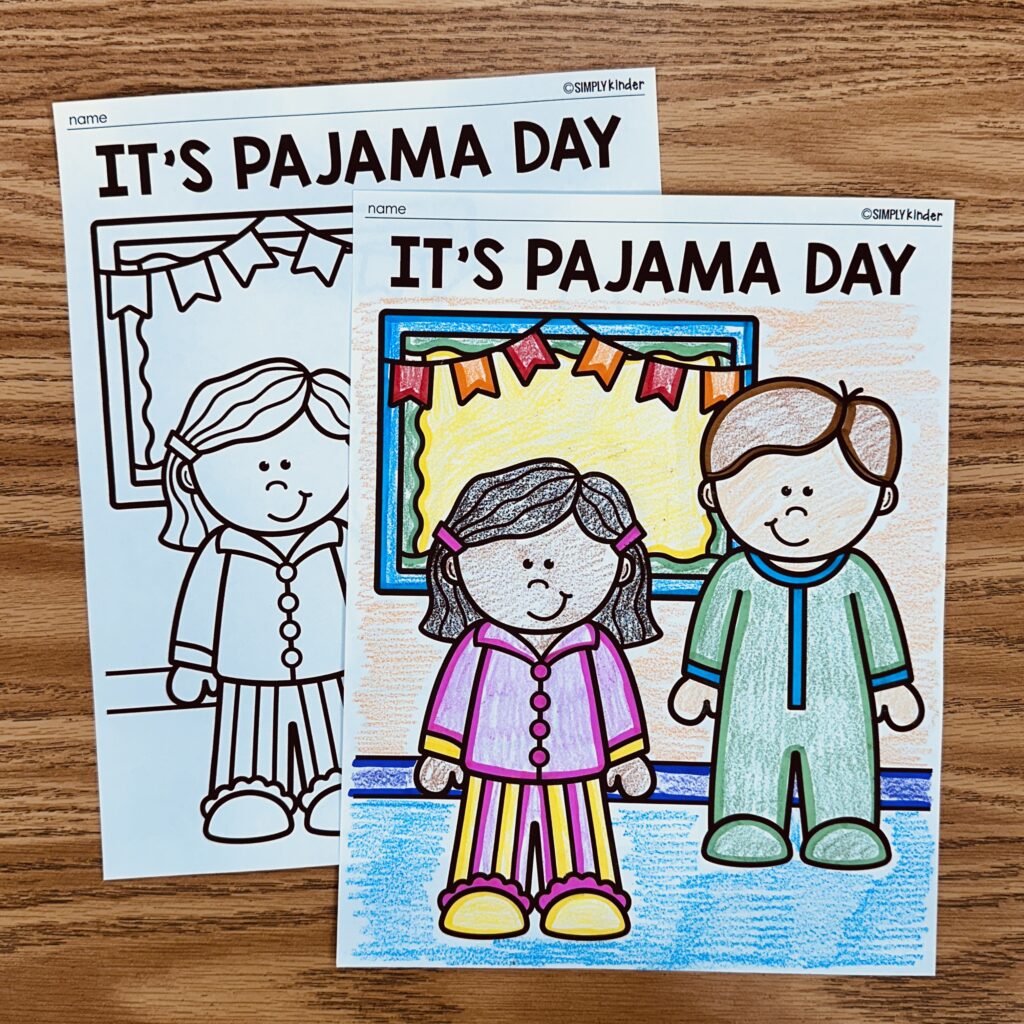 Pajama Day - Cover Page - Simply Kinder + Printable Membership