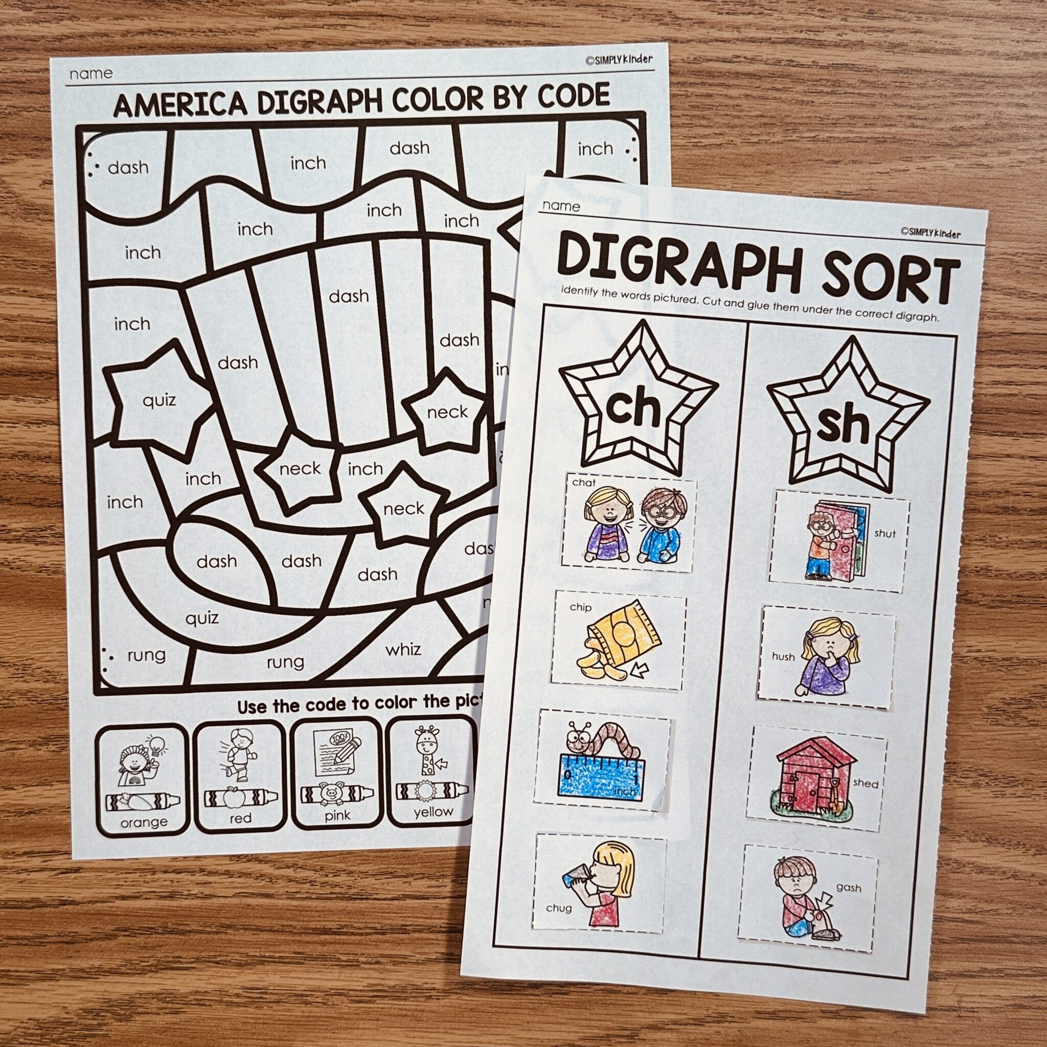 Happy Birthday America Digraphs No-Prep Printables - Simply Kinder ...