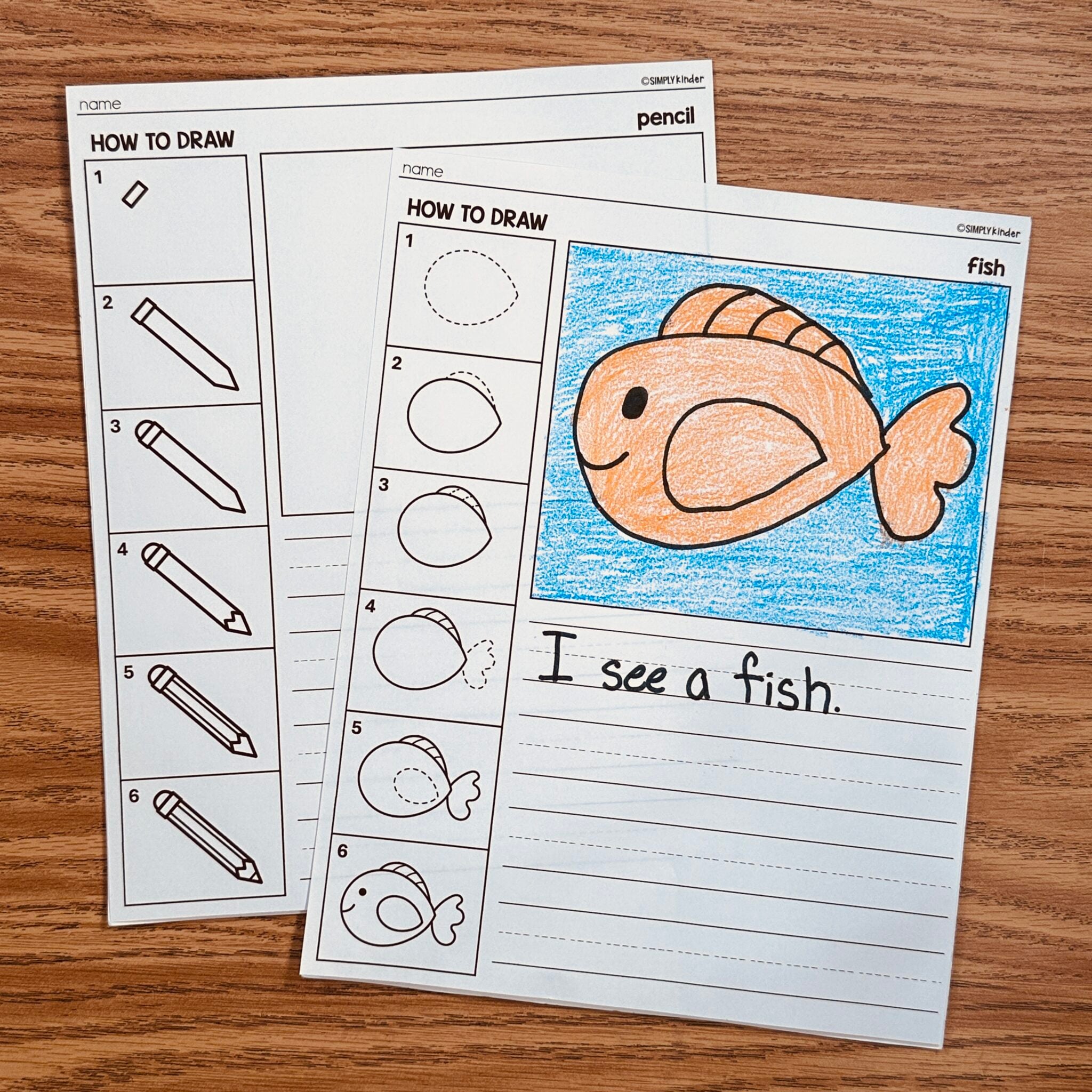 July No Prep Directed Drawing Printables - Simply Kinder + Printable ...
