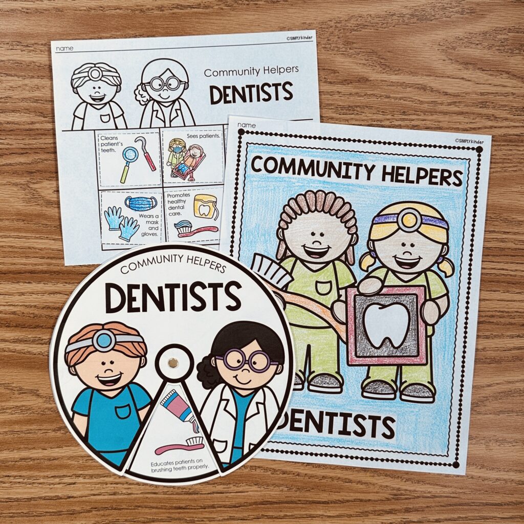Dentist Community Helper Activities - Simply Kinder + Printable Membership