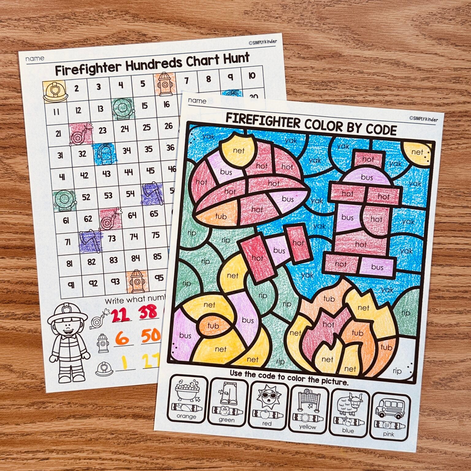 Firefighter Community Helper Literacy And Math Printables - Simply ...