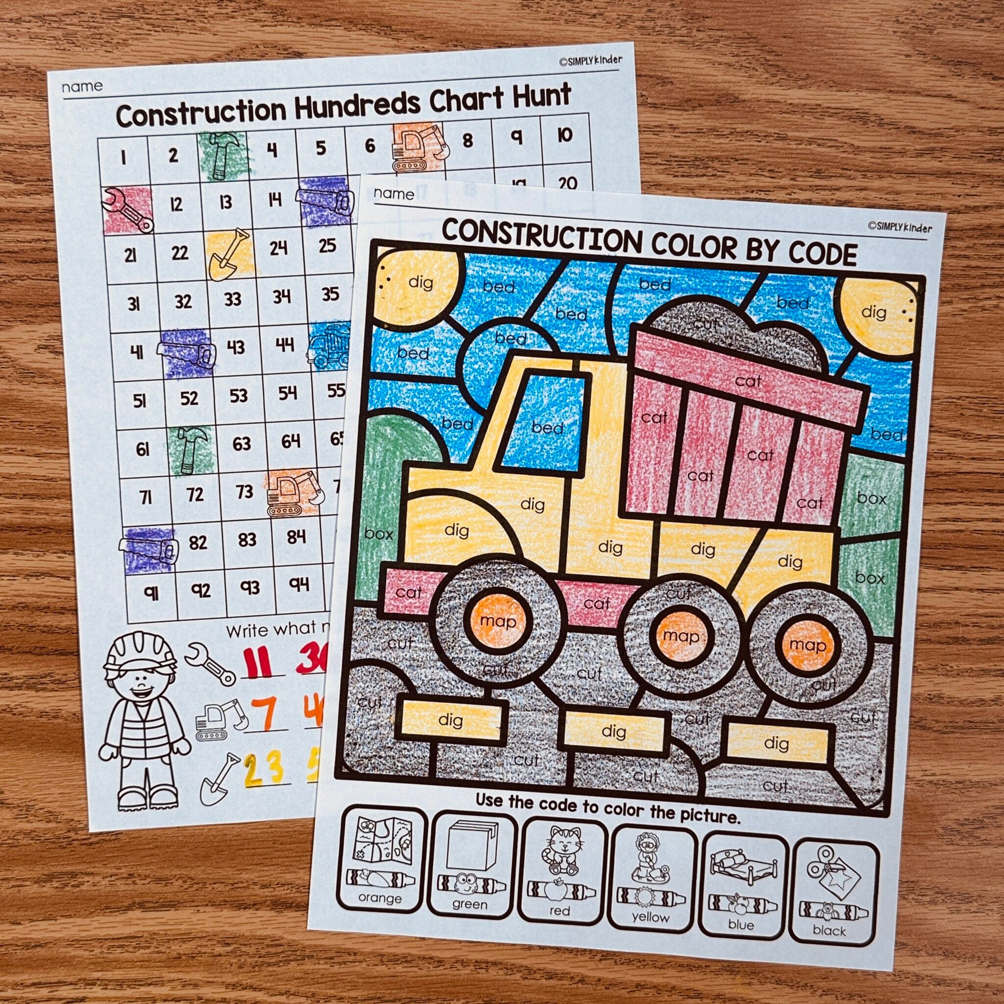 Construction Workers Community Helper Literacy And Math Printables ...