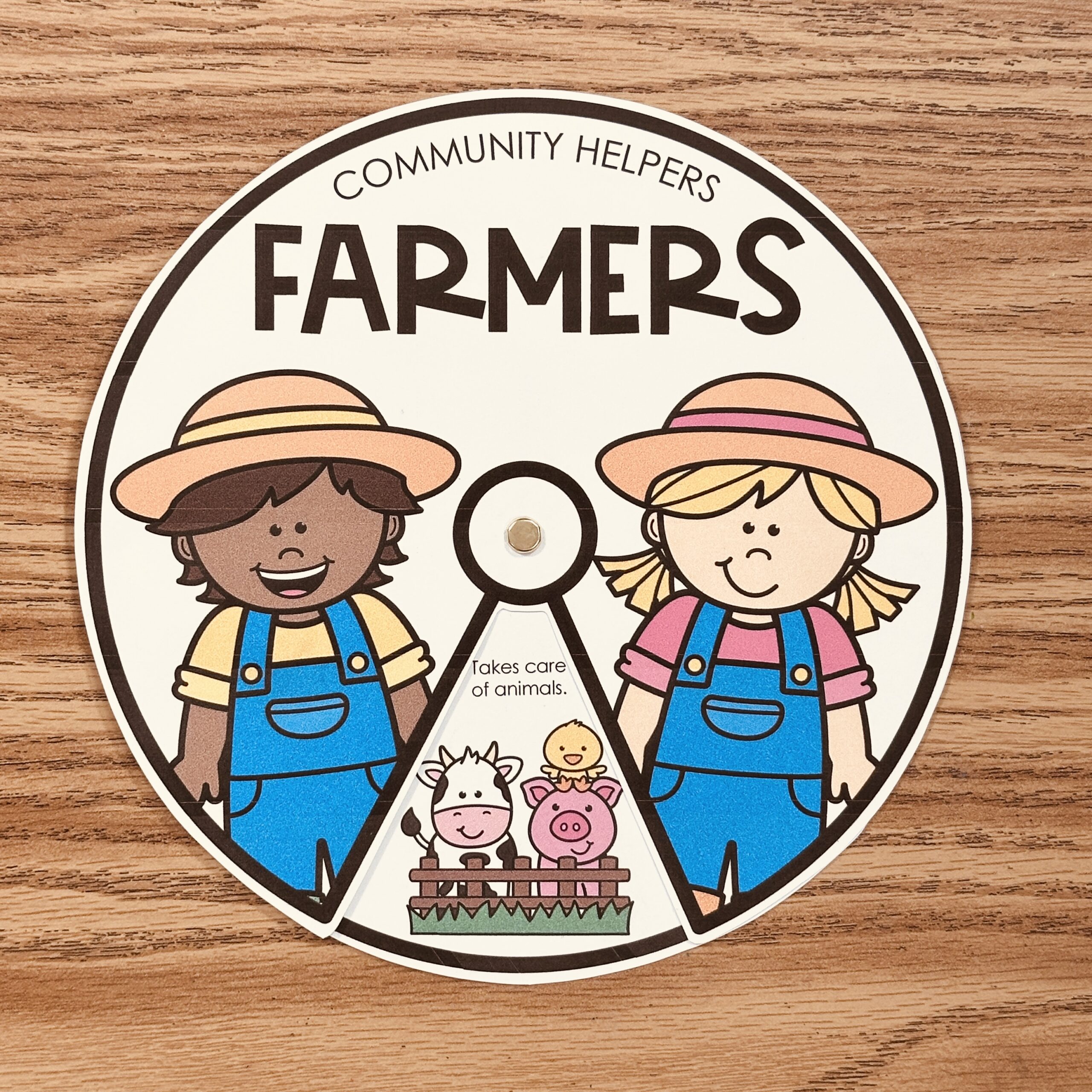 Farmer Community Helper Vocabulary Wheel - Simply Kinder + Printable ...
