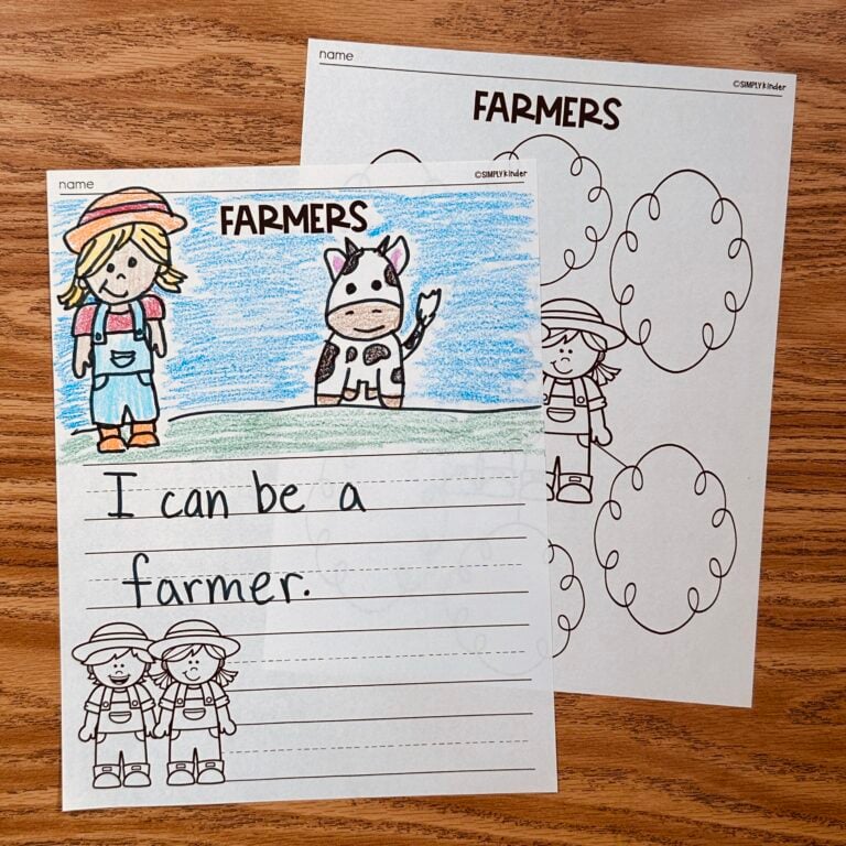 Farmer Community Helper Writing Pages - Simply Kinder + Printable ...