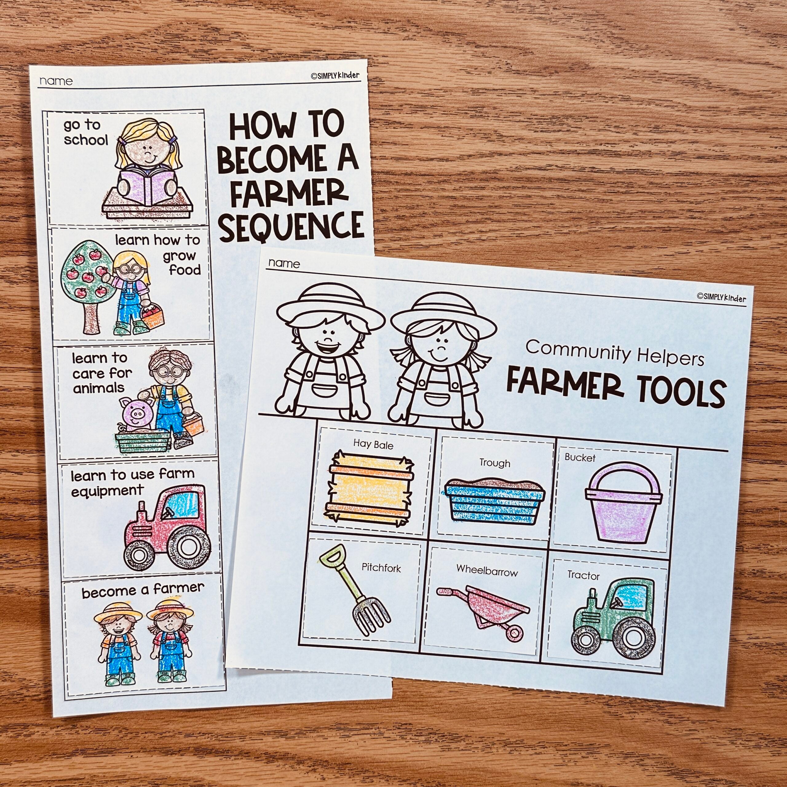 Farmer Community Helper Informational Passage & Sorting Printables ...
