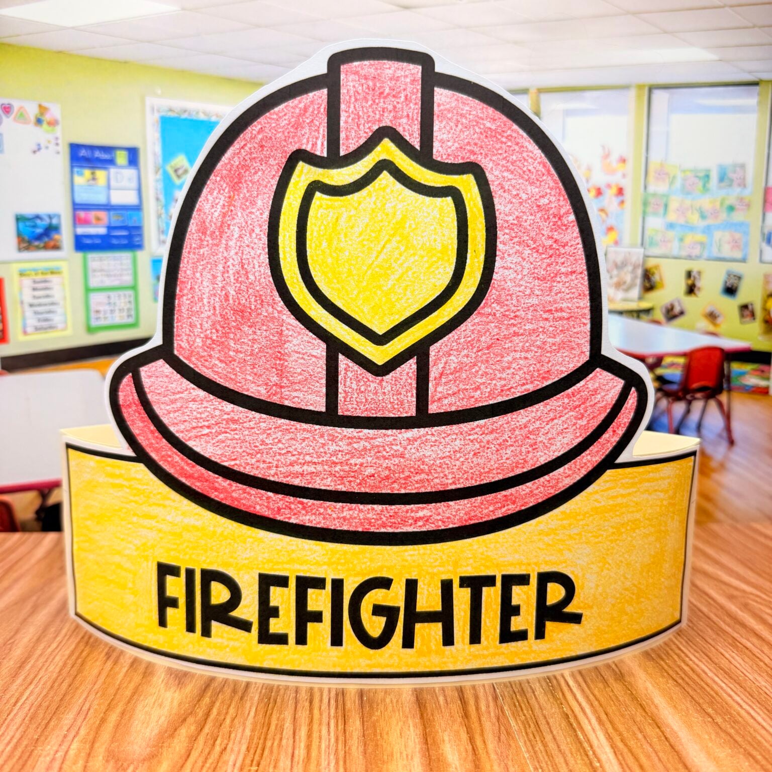 Firefighter Community Helper Hat Craft Printable - Simply Kinder ...