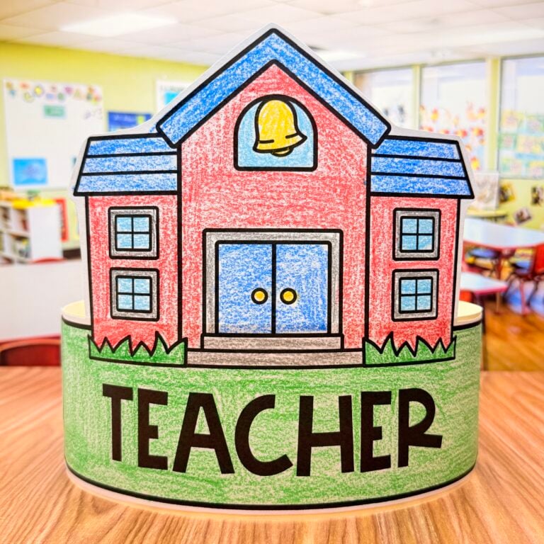 Teacher Community Helper Hat Craft Printable - Simply Kinder ...