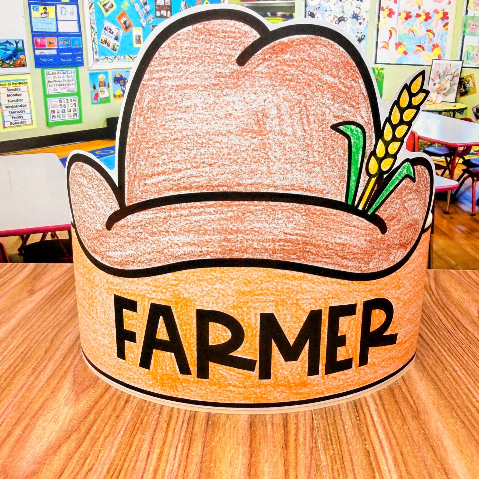 Farmer Community Helper Hat Craft Printable - Simply Kinder + Printable ...