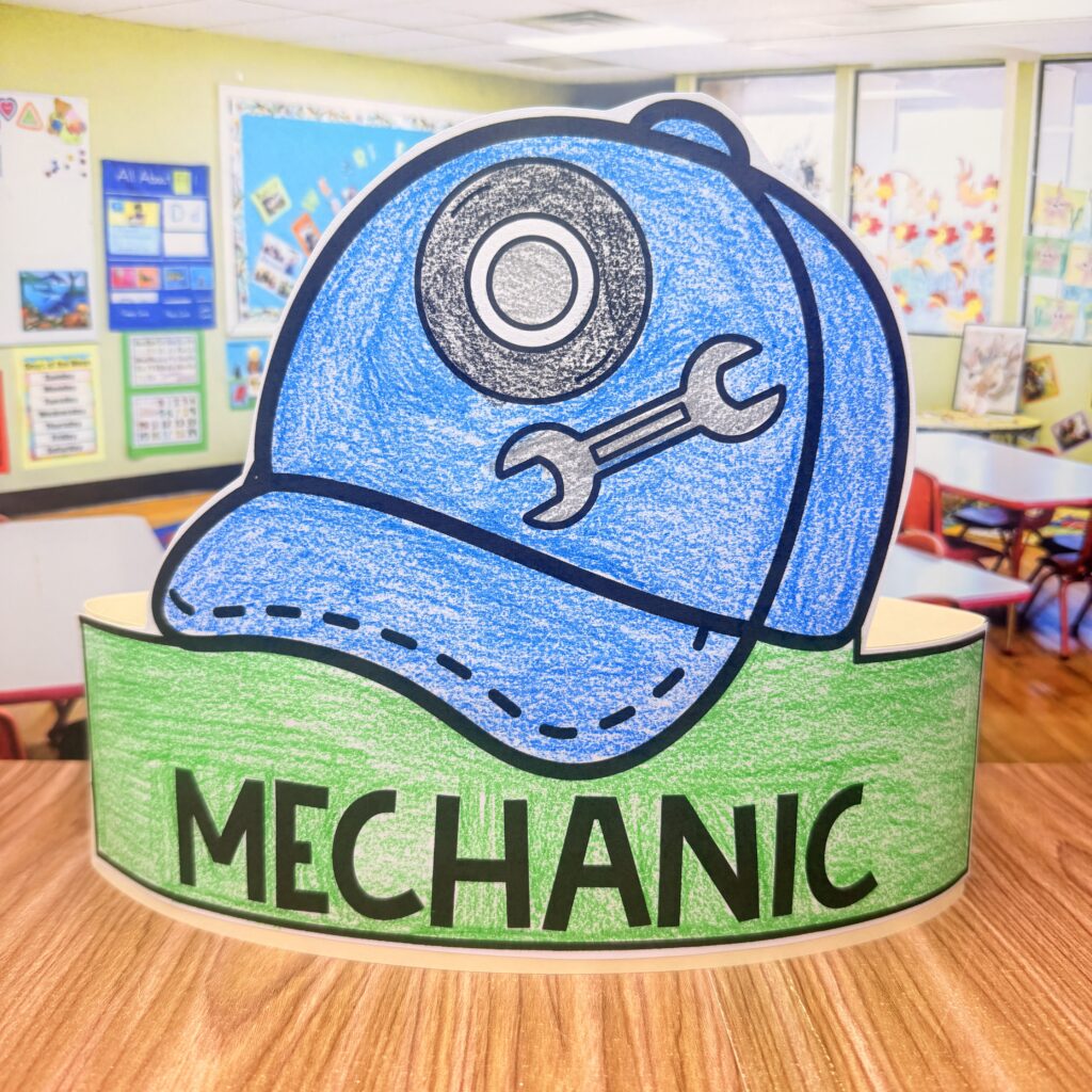 Mechanic Community Helper Hat Craft Printable - Simply Kinder ...