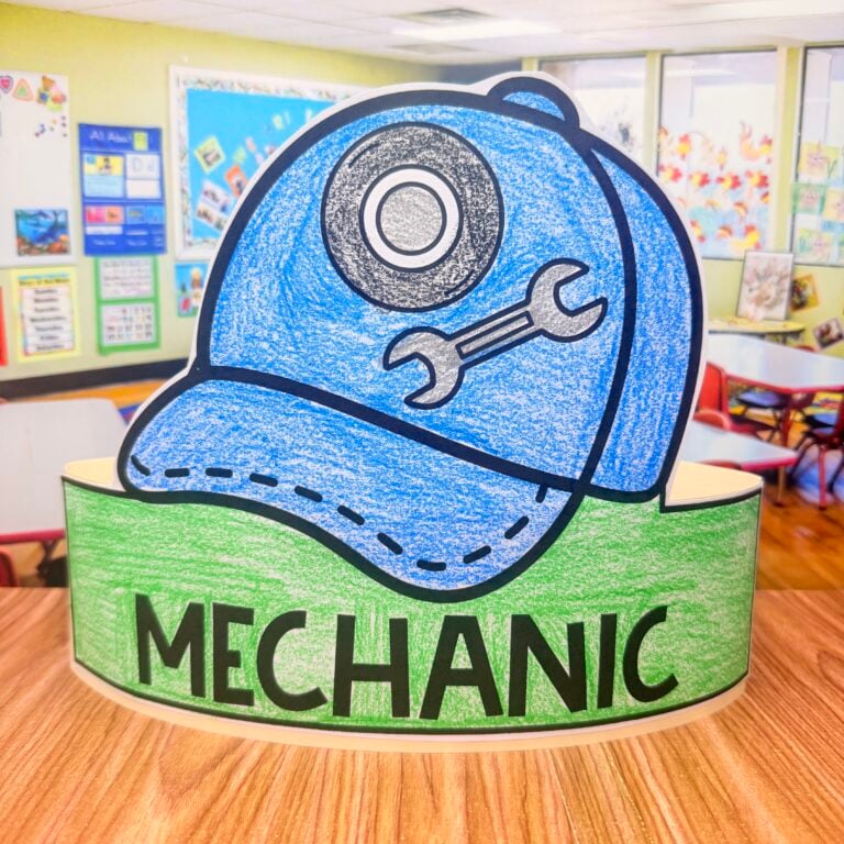 Mechanic Community Helper Hat Craft Printable - Simply Kinder ...