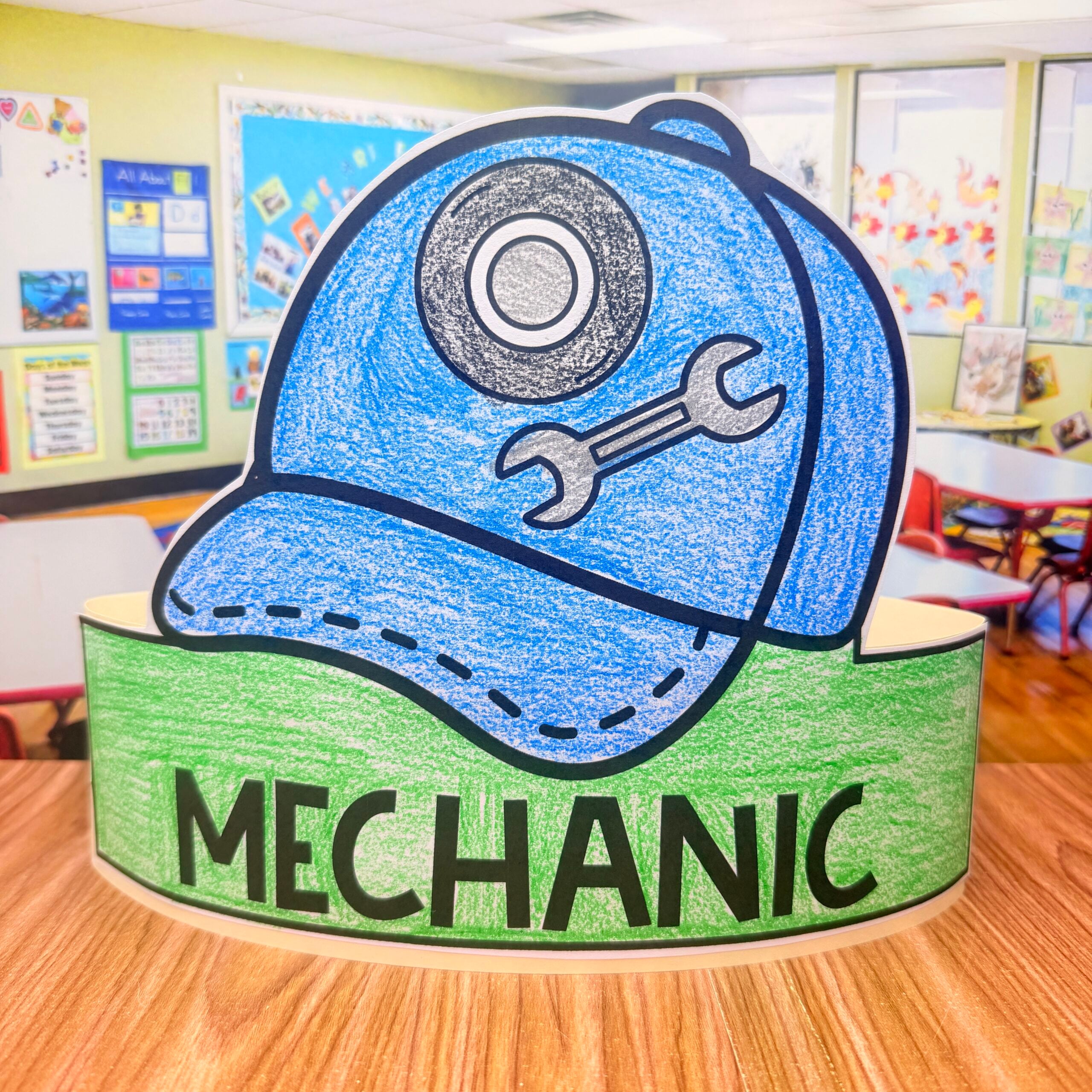 Mechanic Community Helper Hat Craft Printable - Simply Kinder ...